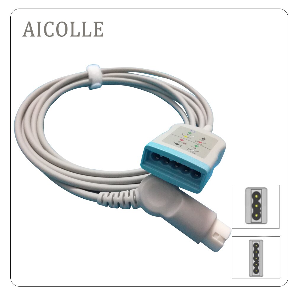 Compatible M4735A M3001A patient monitor ecg cable... – Grandado