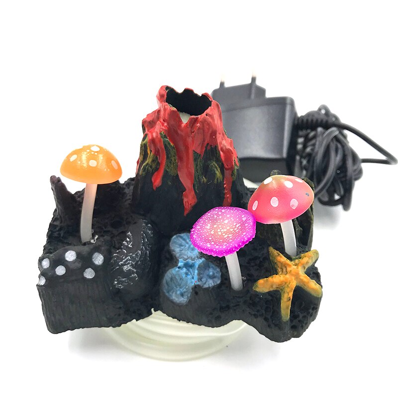 Aquarium Fish Tank Decorative Rocks Volcano with L... – Grandado