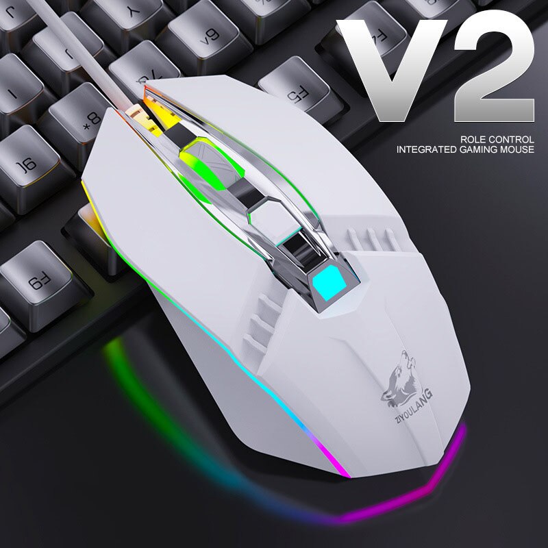 Free Wolf V2RGB Gaming Mouse Ergonomic Mechanical ... – Grandado