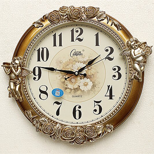 European Large Wall Clock 3d Vintage Modern Shabby... – Grandado
