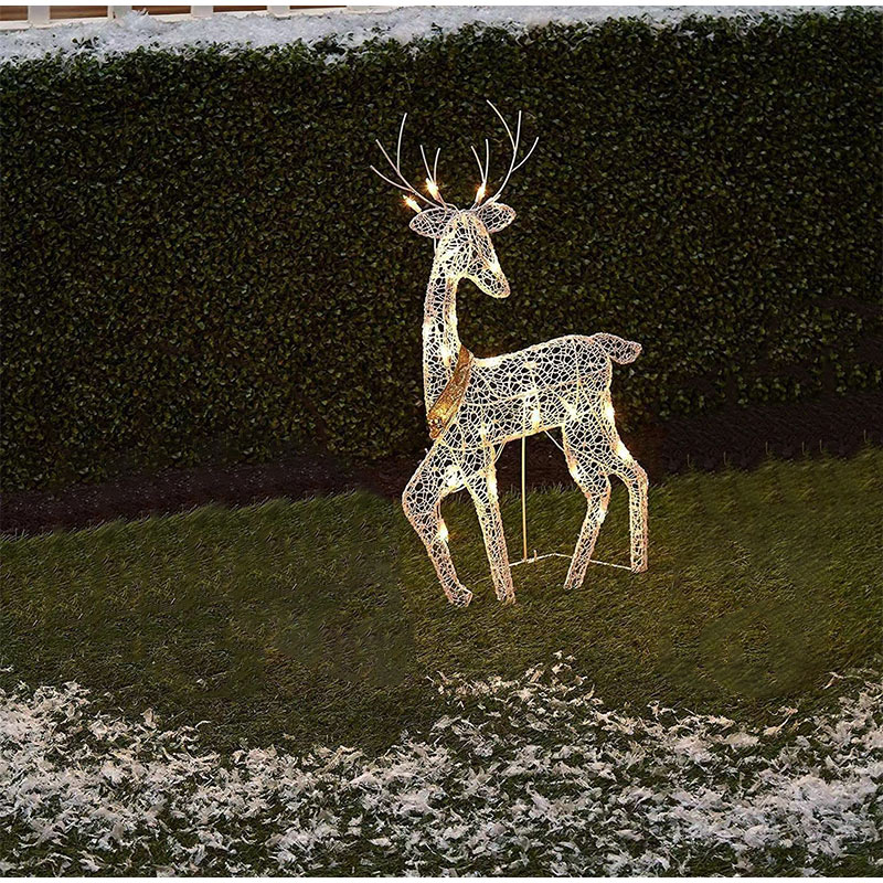 Lighted Christmas Reindeer Water Resistant Solar L... – Grandado