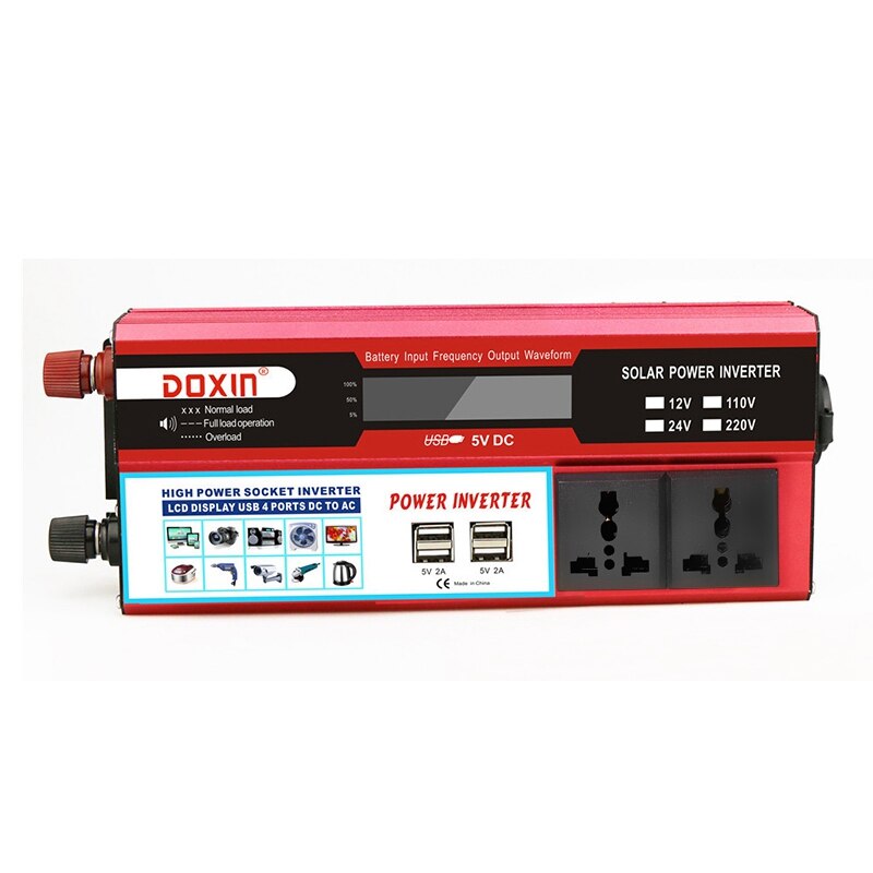 6000W 4 USB Solar Power Inverter DC12/24V zu AC 22... – Vicedeal