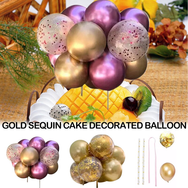 10Pcs 5 Inch Metalen Ballon Cake Topper Confetti B... – Vicedeal