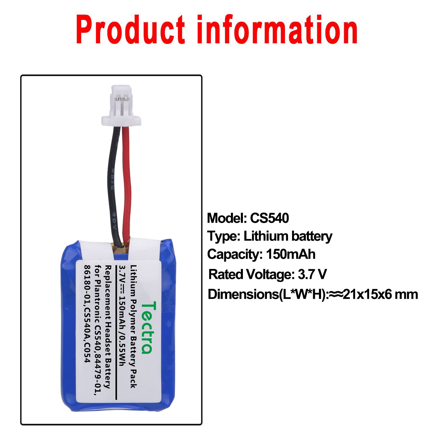 CS540 C054 Replacement Battery, 84479-01 86180-01 ... – Grandado