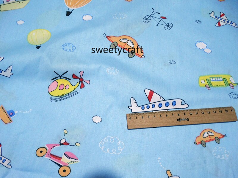 160X50cm Airplane Grid Printed 100% Cotton fabric ... – Grandado