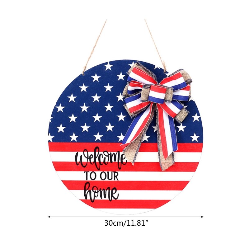 Our Home Sign Rustic Front Door Hanger Round Woode... – Vicedeal