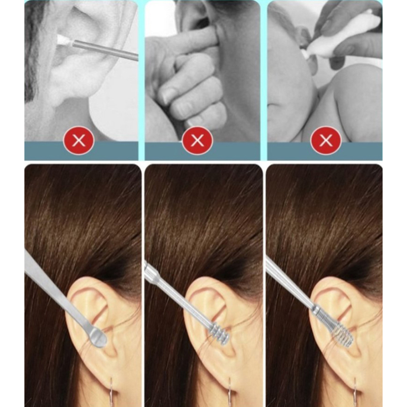 6 Pcs Pro Ear Wax Removal Cleaning Tools Ear Scoop... – Vicedeal