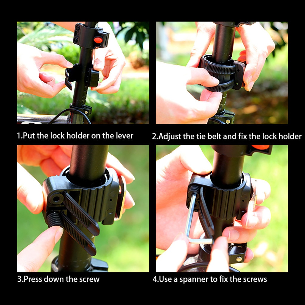 Foldable Black Bike Lock Hamburg-Lock Alloy Anti-T... – Vicedeal