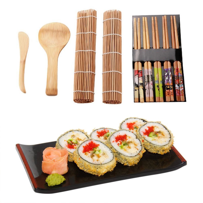 9Pcs/set DIY Sushi Maker Set Rice Mold Kitchen Sus... – Grandado