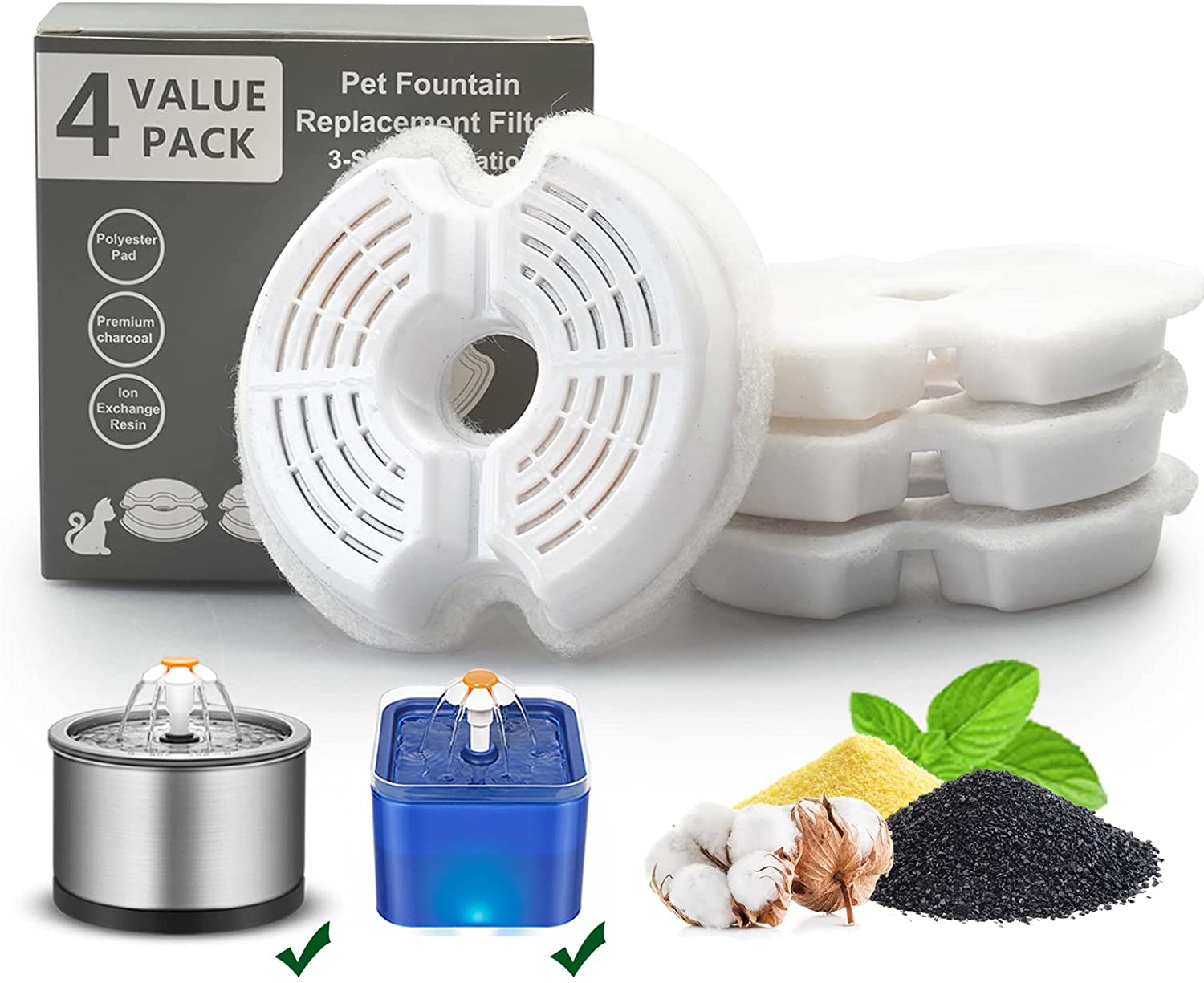 Kat Fontein Filters, Meerdere Filtratie Huisdier F... – Vicedeal