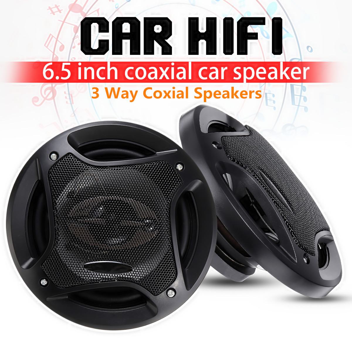 2pcs 6.5 inch 400W 3 Way Auto Car Loudspeaker Coax... – Vicedeal