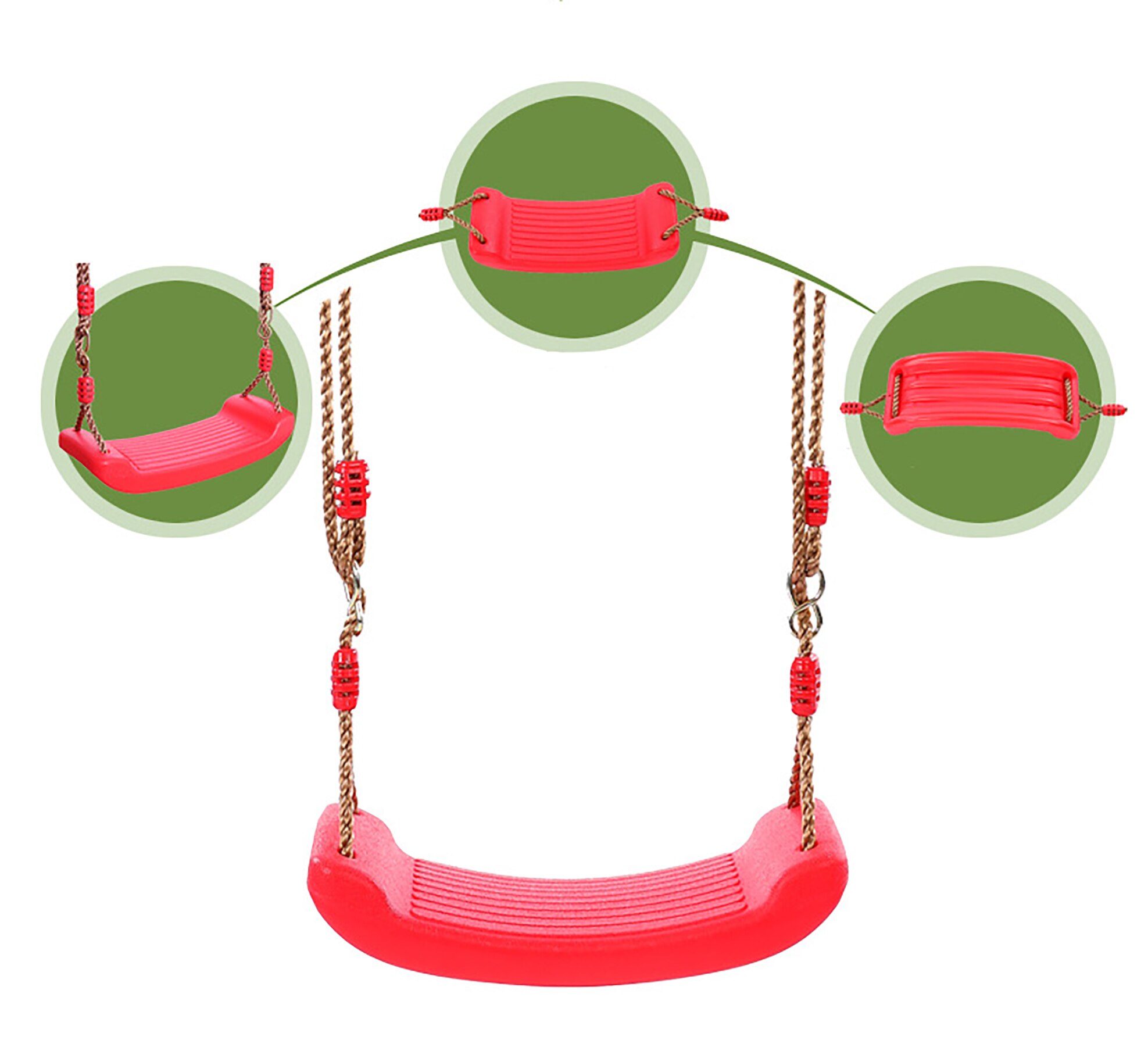 Columpio de jardín rojo para niños, gran tabla de ... – Grandado