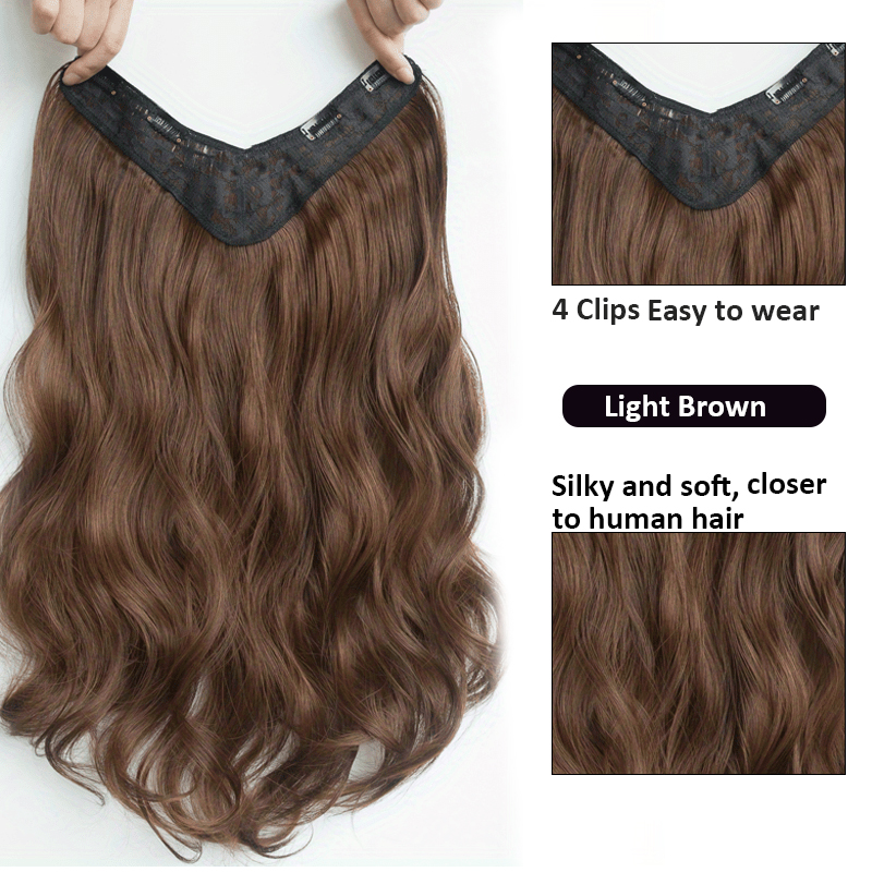 Invisible Long Wave Synthetic Hair Extensions - Fu... – Vicedeal