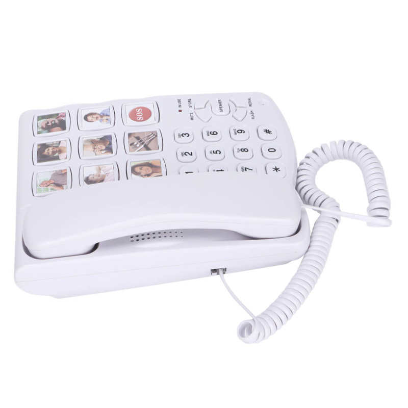 Téléphone fixe filaire à gros boutons pour bureau,... – Grandado