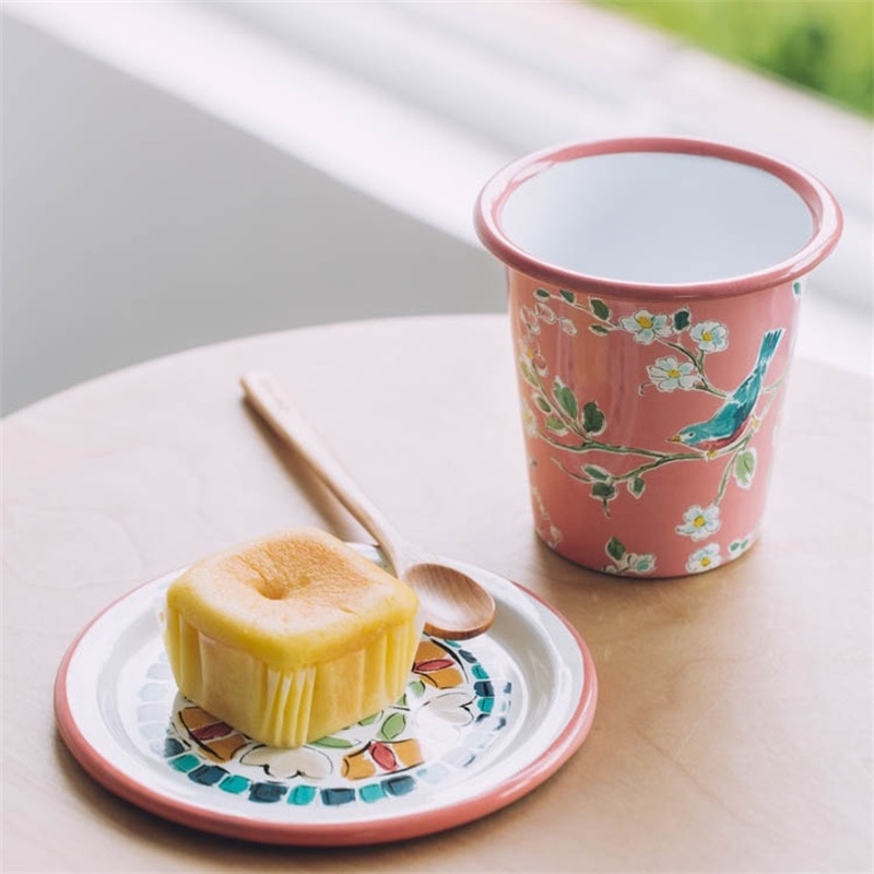 300 ml 9 cm Four seasons enamel cup personality tr... – Grandado