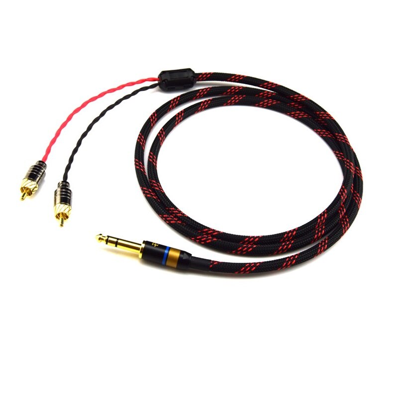 Hi-Fi Stereo 6.35mm to 2 RCA Cable Pure Copper Sin... – Vicedeal