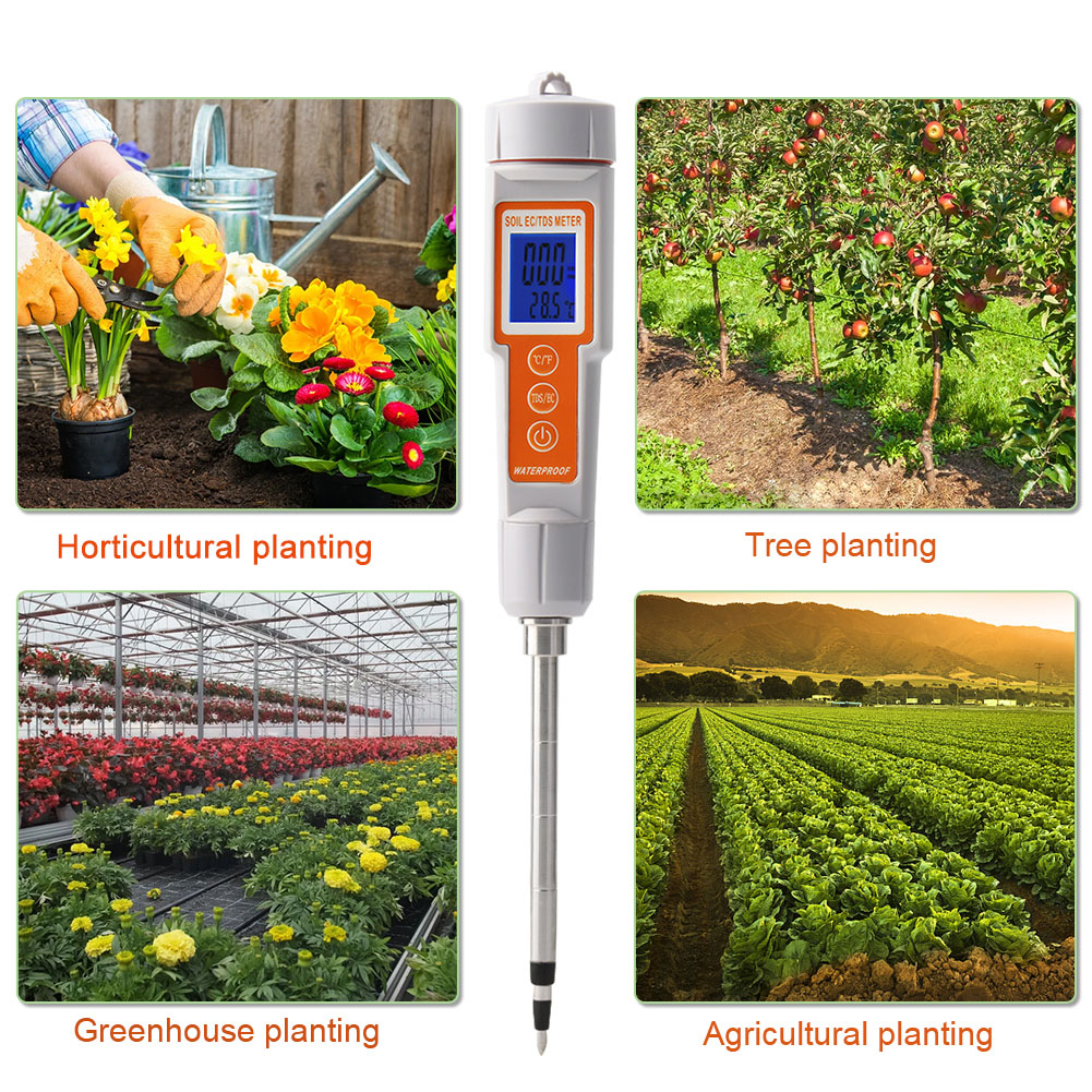 Soil Tester 3 in 1 EC/ TDS/ Temperature Digital So... – Grandado