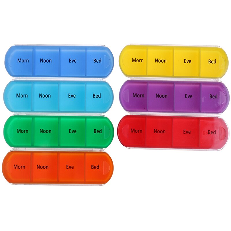 28 Squares Weekly 7 Days Tablet Pill Box Holder Me... – Vicedeal