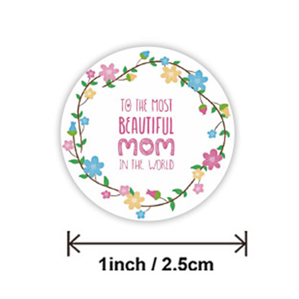 100-500pcs Happy Mothers Day Label Sticker Kraft R... – Grandado