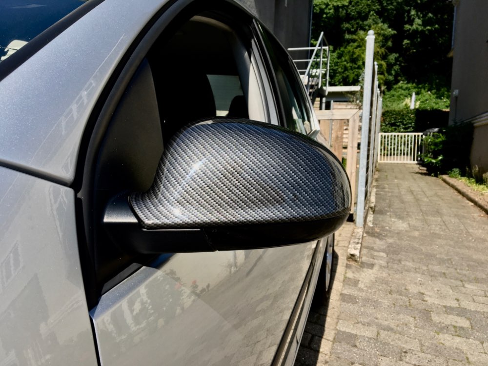 2Pcs Carbon Fiber Style ABS Side Rear View Mirror Cover Replacement for ...