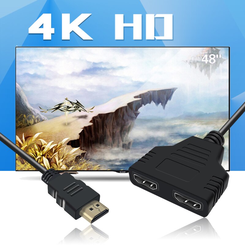 HDMI-compatible Splitter Cable 1 Male To 2 Female ... – Grandado