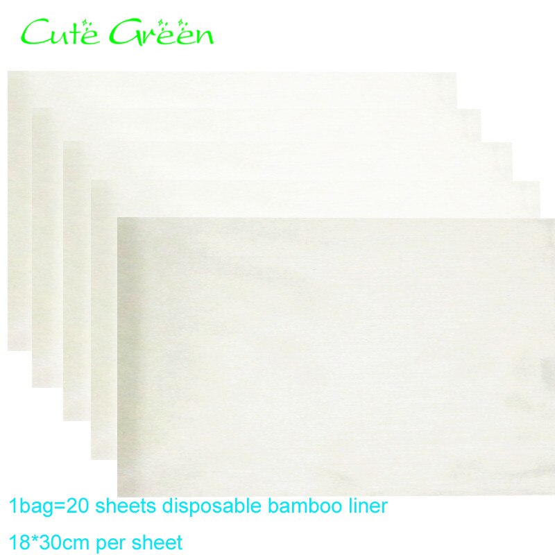 20 sheets Organic Bamboo insert,Bamboo Flushable L... – Vicedeal