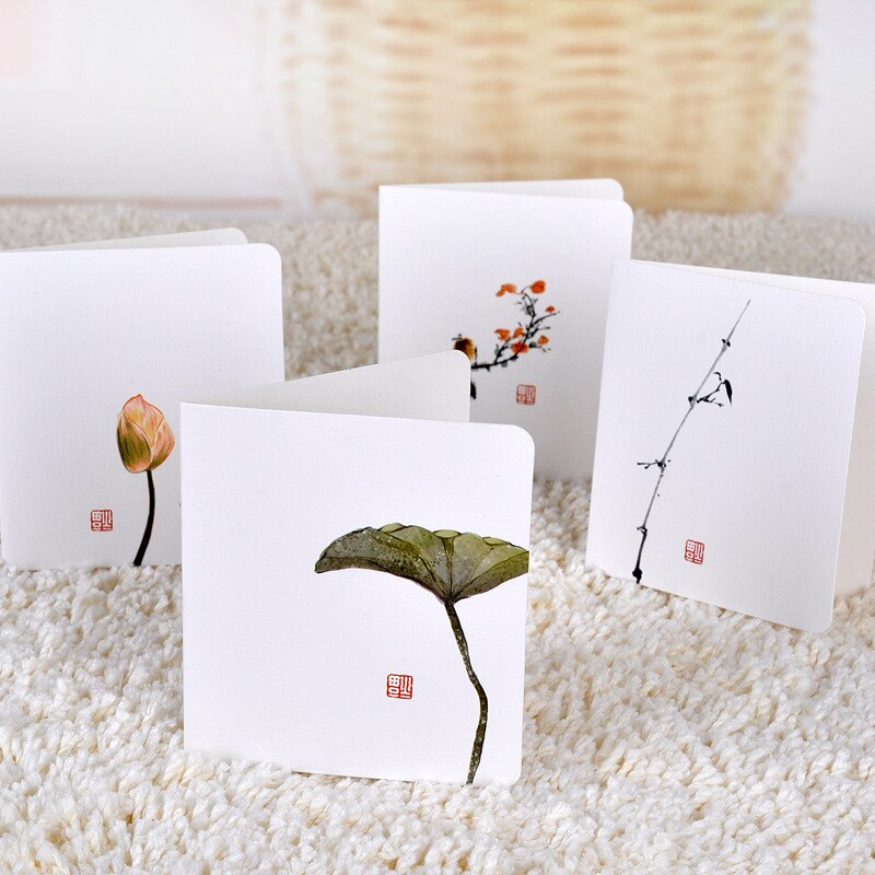 5pcs Chinese Classical Style Greeting Card Birthda... – Grandado