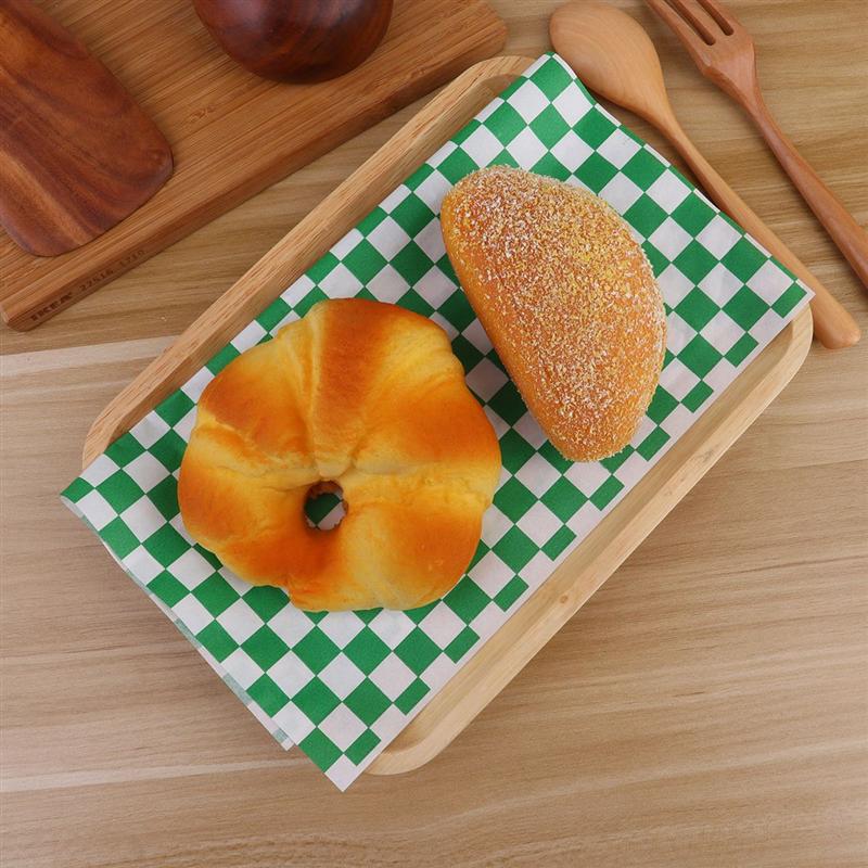 100pcs Plaid Pattern Pizza Oil Paper Fried Food Gr... – Vicedeal