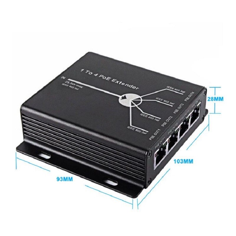 Mini 5 Poorten 10/100M Poe Extender 25.5W Voor Ip ... – Grandado