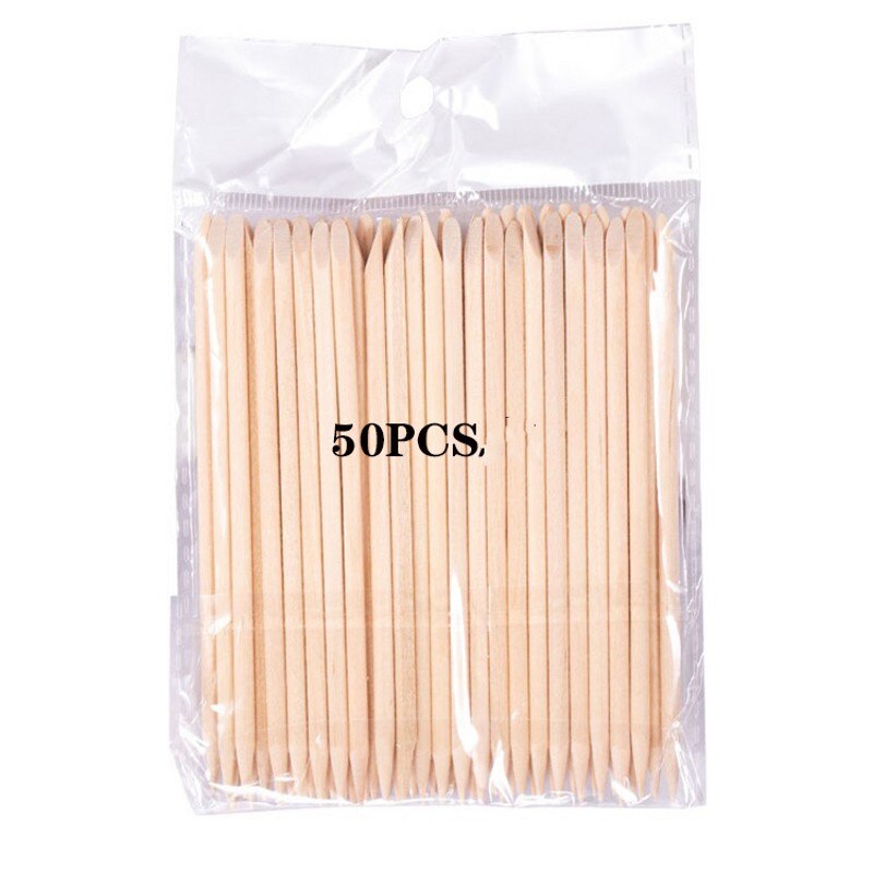 50Pc Wegwerp Nail Art Cuticle Pusher Set Double En... – Vicedeal