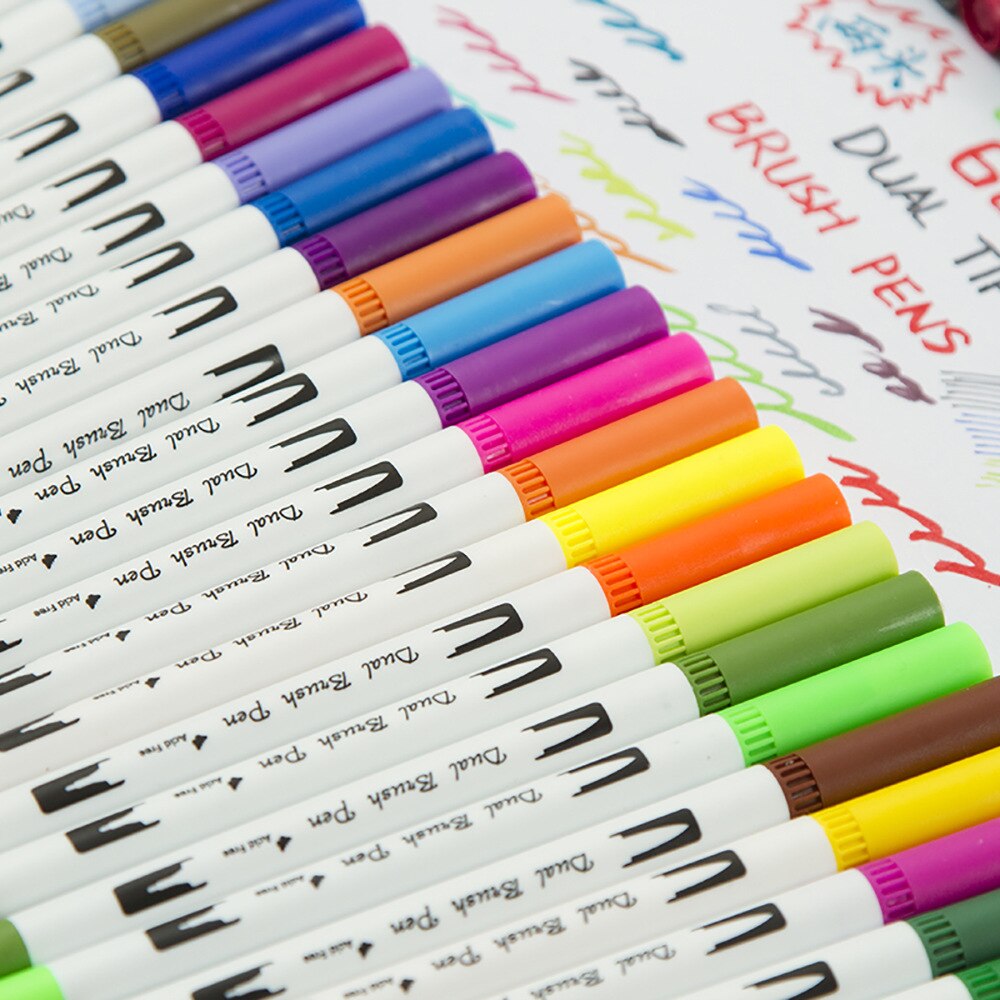 12 24 36 48 60 72 100 Clors Markers Fineliner Wate... – Grandado