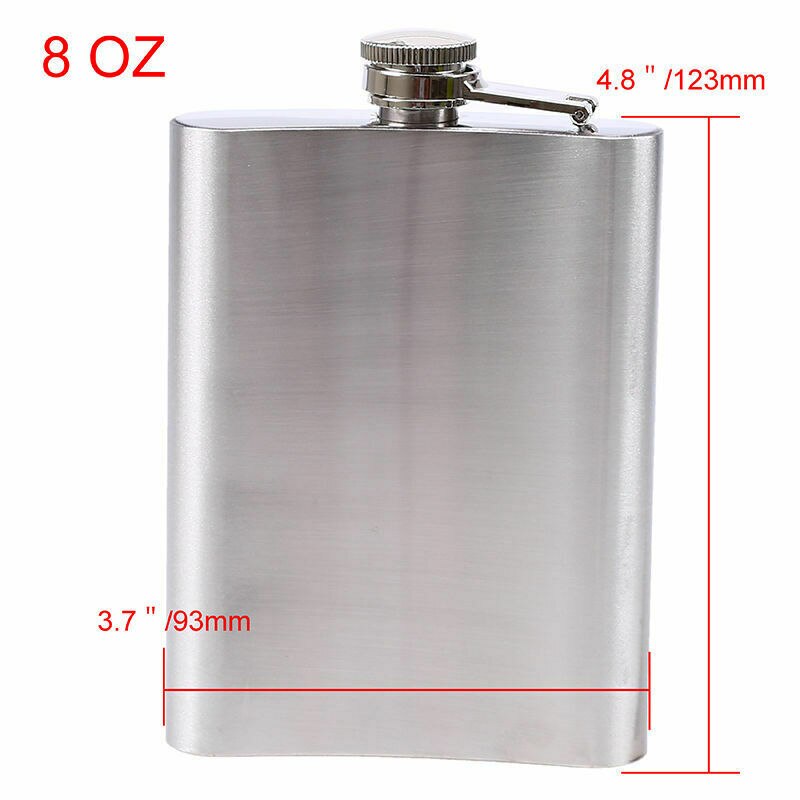 Stainless Steel Hip Flask Liquor Whiskey Alcohol P... – Vicedeal
