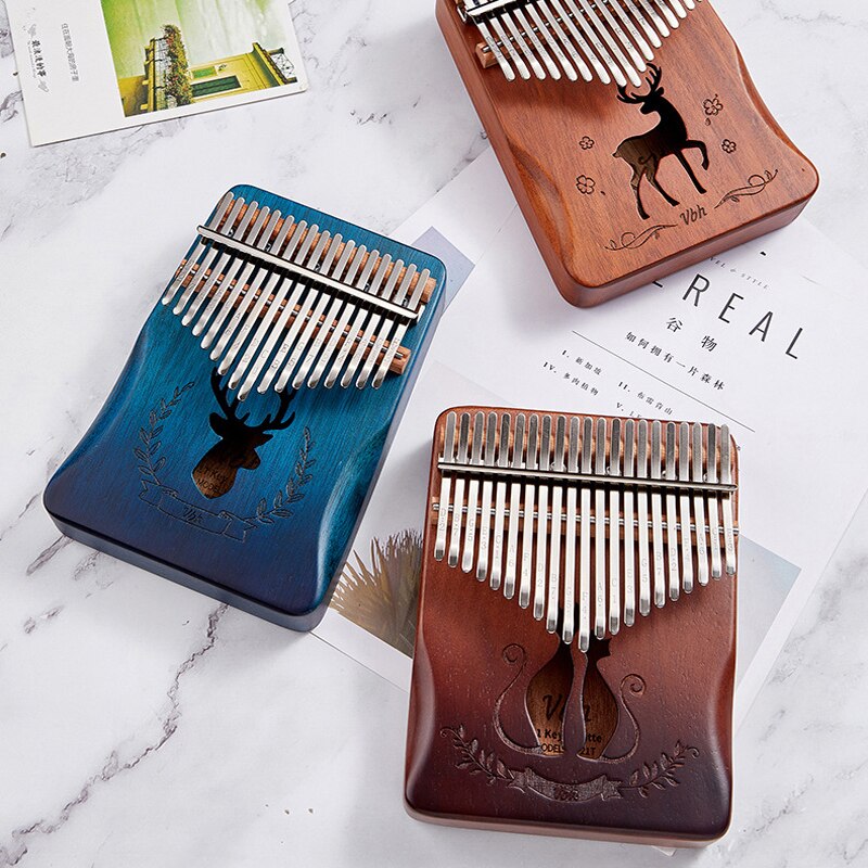 kalimba 17 key mahogany thumb piano mbira musical ... – Grandado