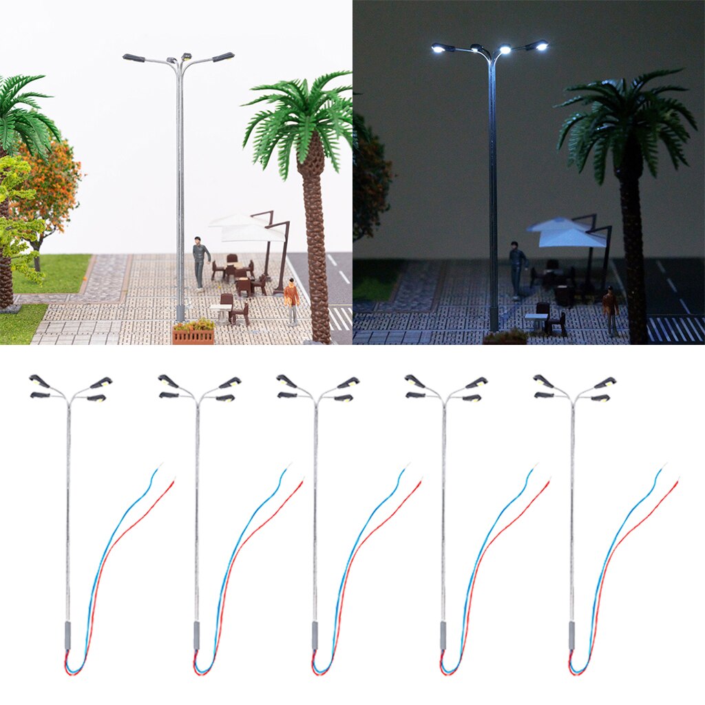 5x Model Train Lamp Street Lights HO OO LED Layout... – Grandado