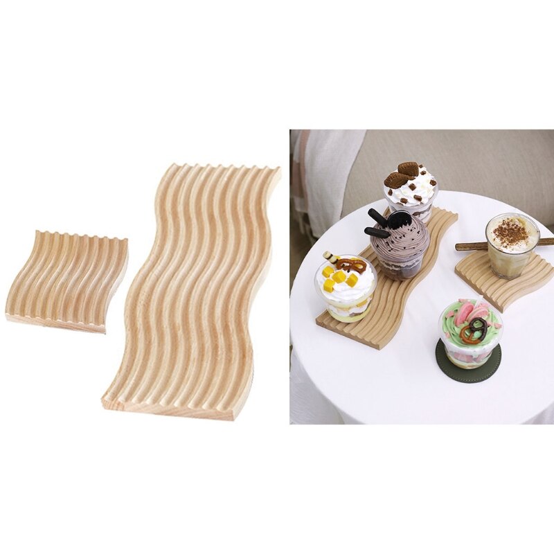 Solid Wooden Water Ripple Board Chopping Block Des... – Grandado