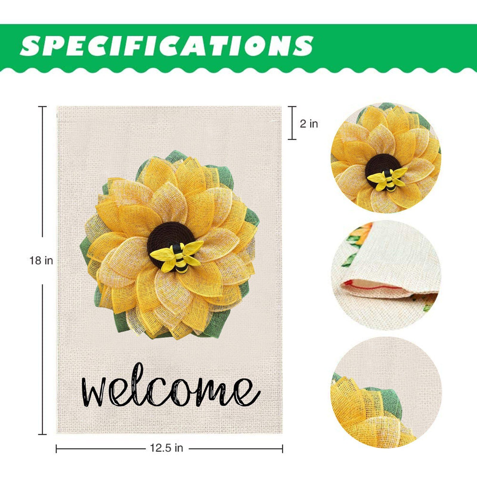 30 @ Home Bee Festival Dag Vlag Decor Gnome Vlag G... – Vicedeal