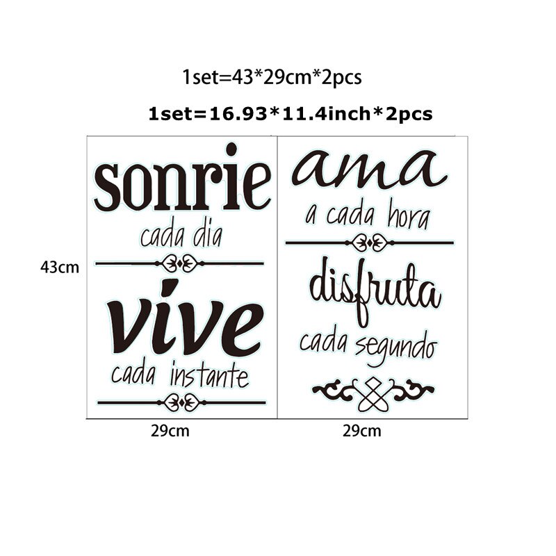 Sonrie Spanish Quotes Art Wall Stickers Home Decor... – Grandado