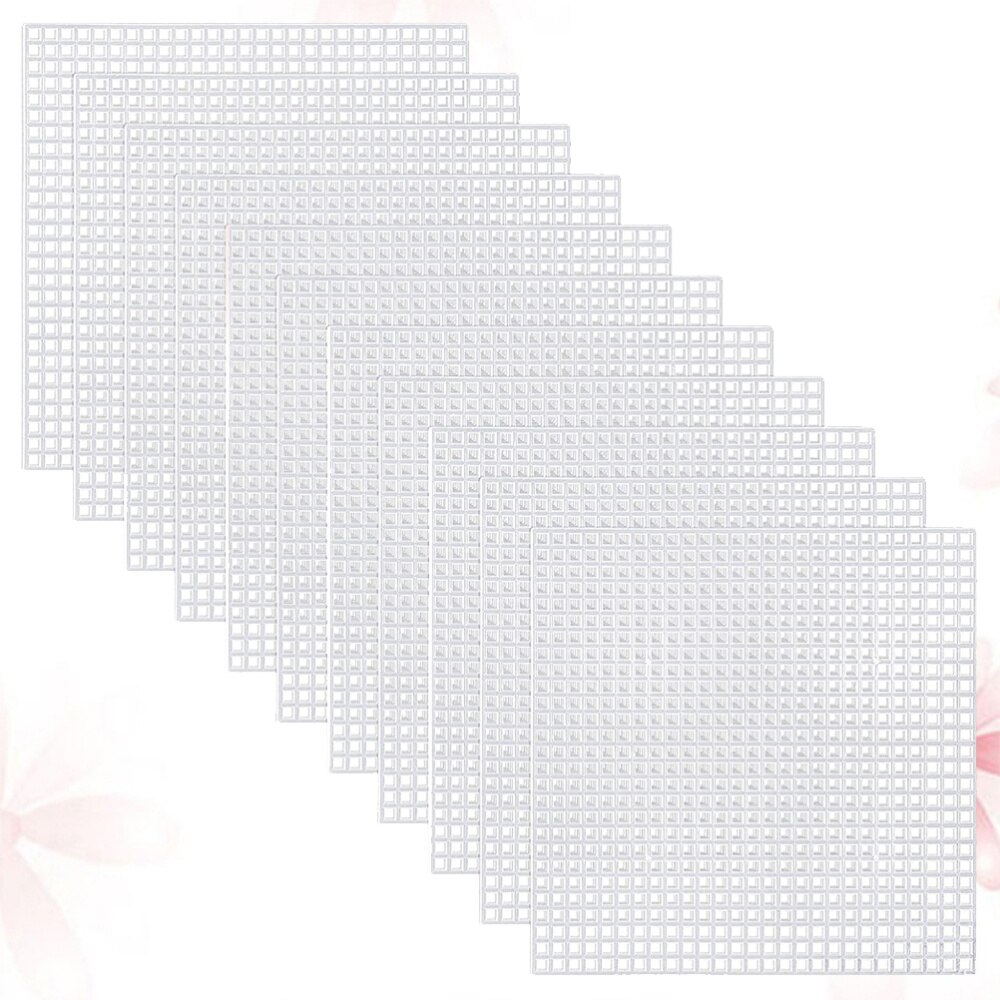 30 Pcs 8x8cm Square Mesh Plastic Canvas Sheets Cro... – Grandado