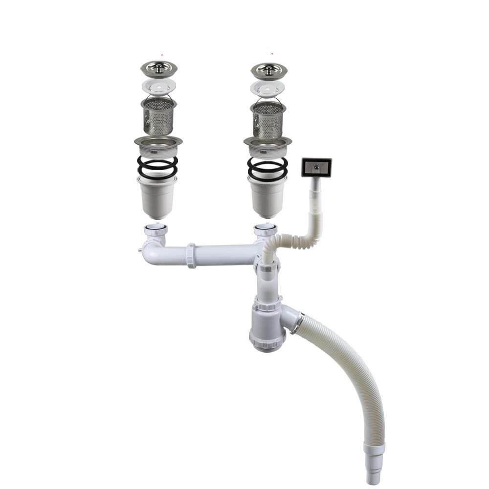 Talea dubbelt handfat avloppsrör plast flexibelt a... – Vicedeal