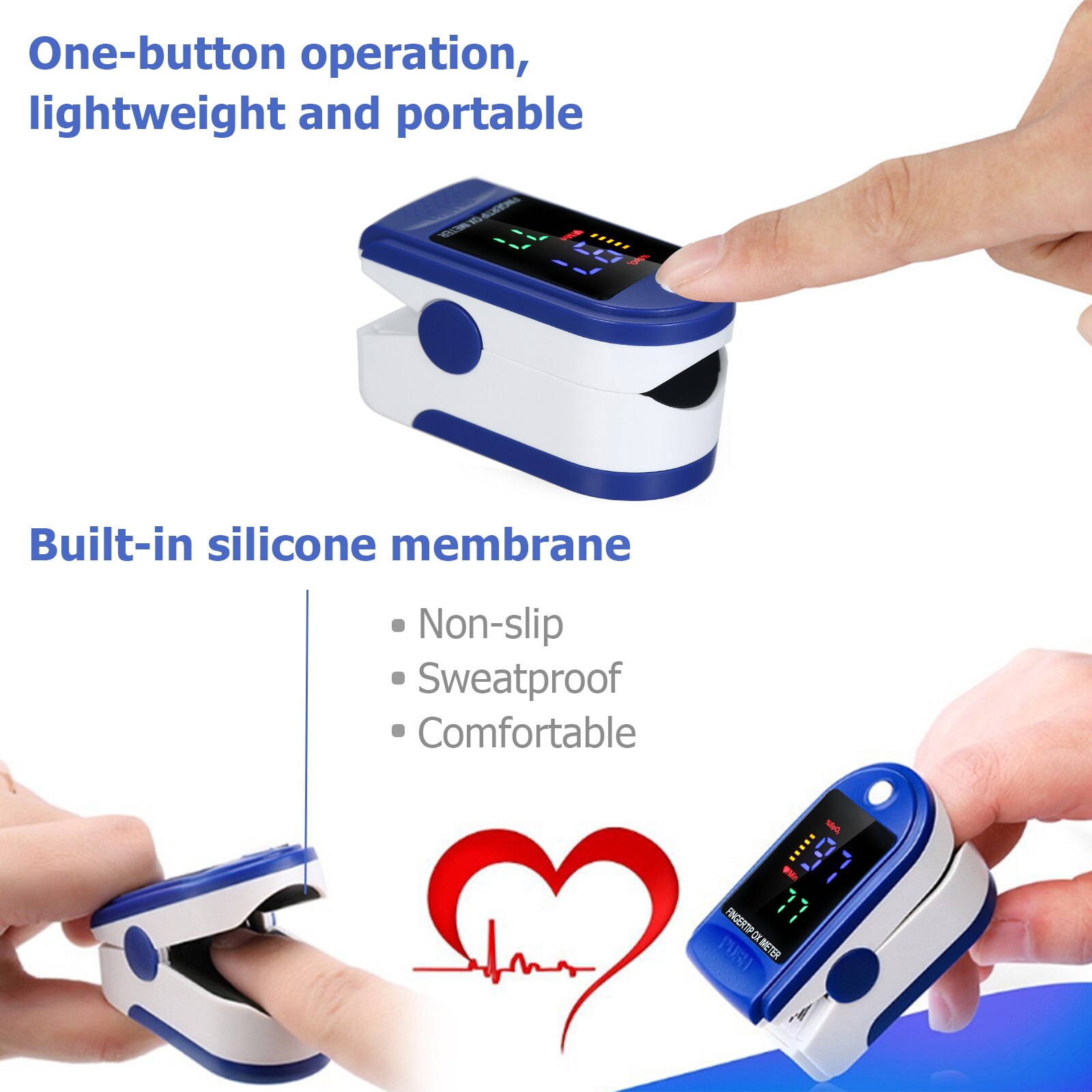 Ship in 24hours Oximeter Finger Clip Oximeter Fing... – Grandado