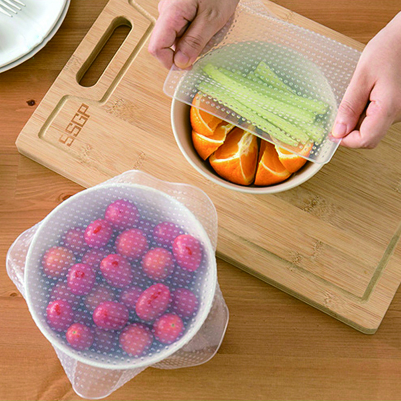 Silicone Food Wrap Clear Reusable Silicone stretch... – Vicedeal