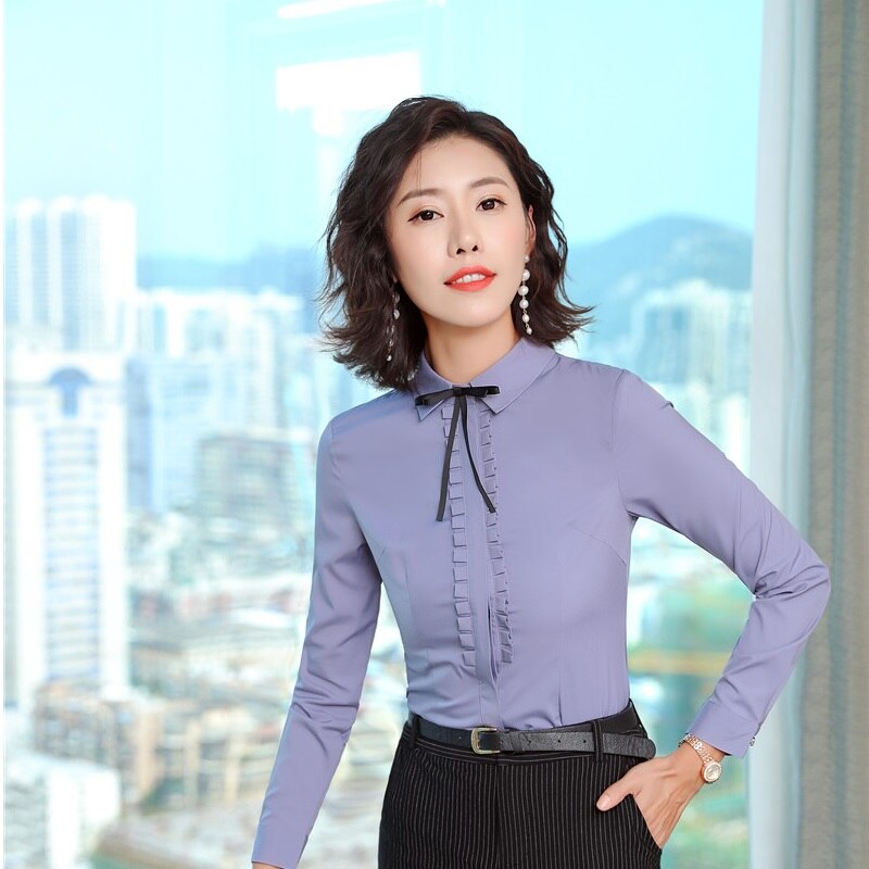 Long Sleeve Formal Blouses Shirts Spring Fall for ... – Grandado