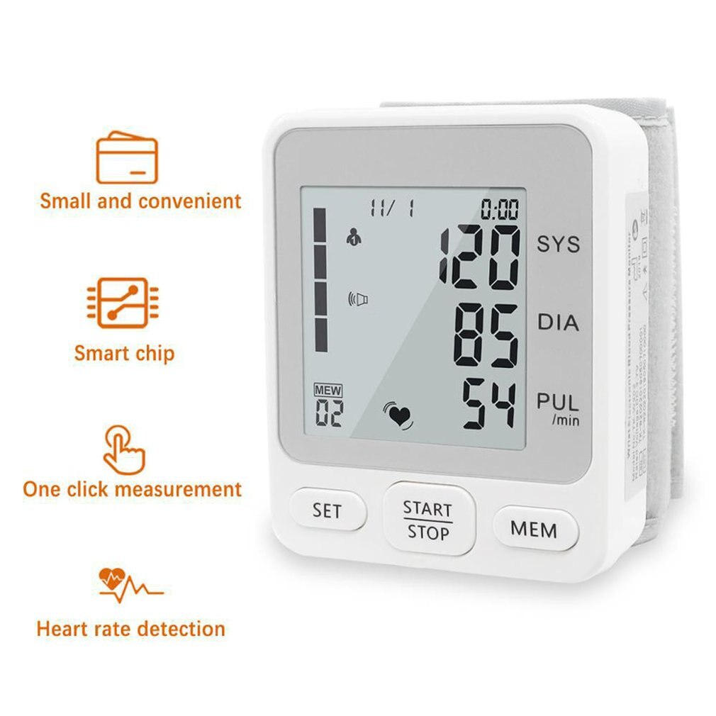 Wrist Blood Monitor Automatic Upper Arm Pulse Mete... – Vicedeal