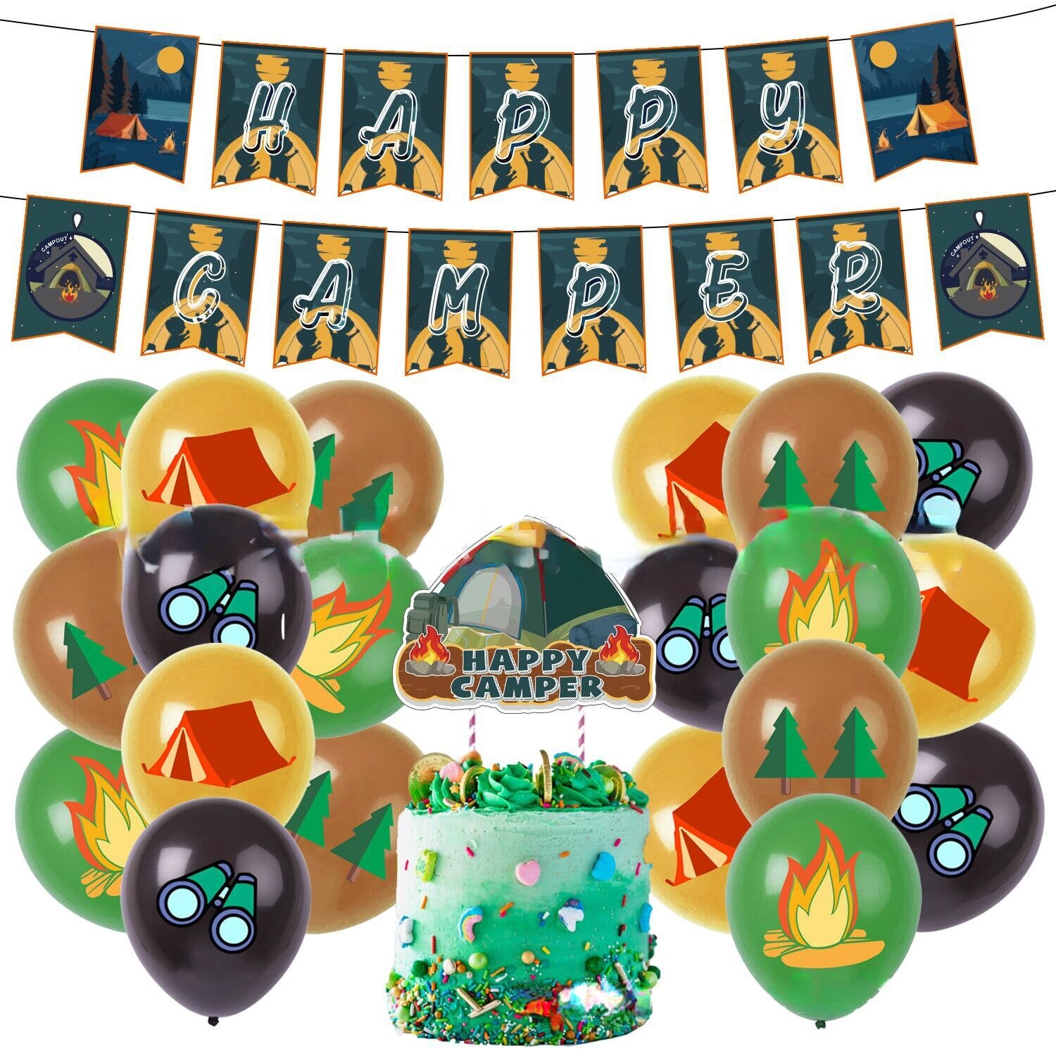 Camping Theme Party Decoration 12inch Latex Balloo... – Grandado