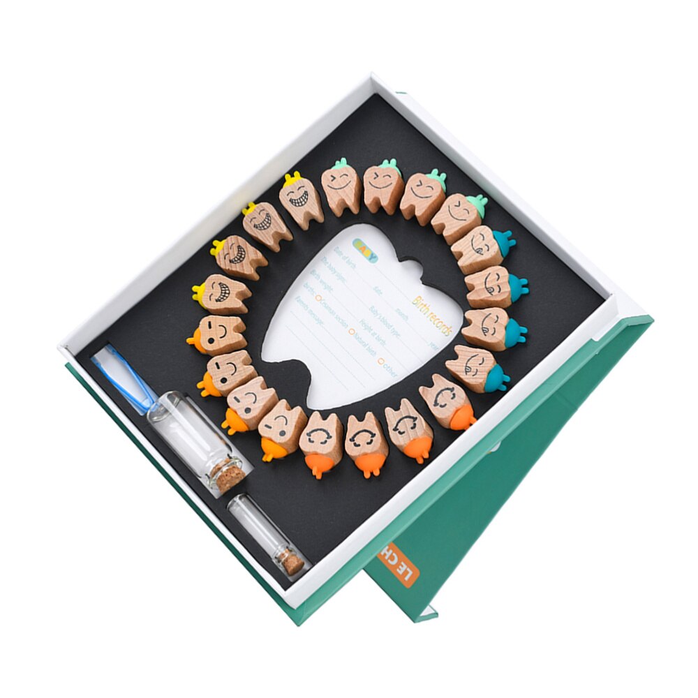 1 Set Wooden Baby Deciduous Tooth Box Baby Tooth P... – Grandado