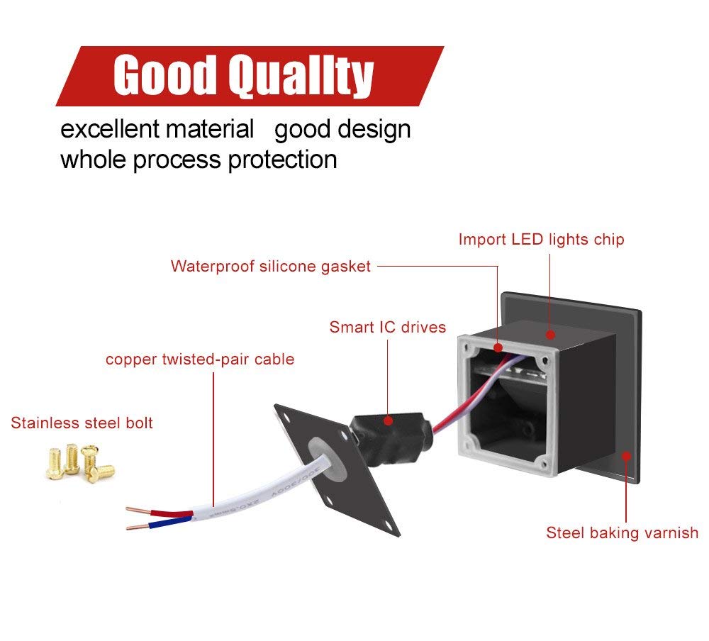 Led wall lamp 3W IP65 LED Stair Light Step Light R... – Grandado