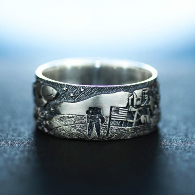 Original Antique Thai Silver Carving Moon Landing ... – Vicedeal