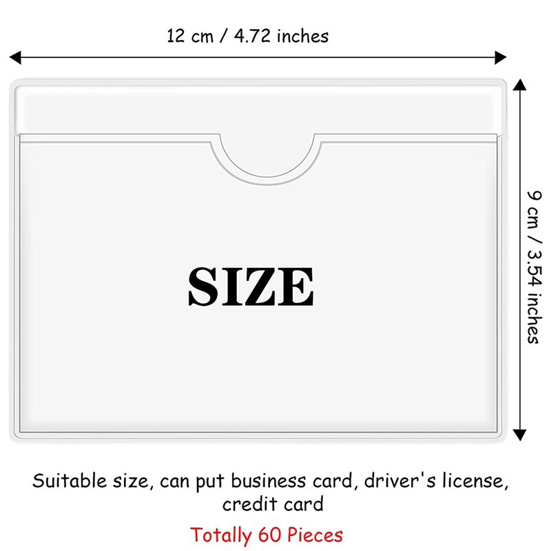 60 Pack 3.5 x 4.7 Inches Self-Adhesive Label Holde... – Grandado