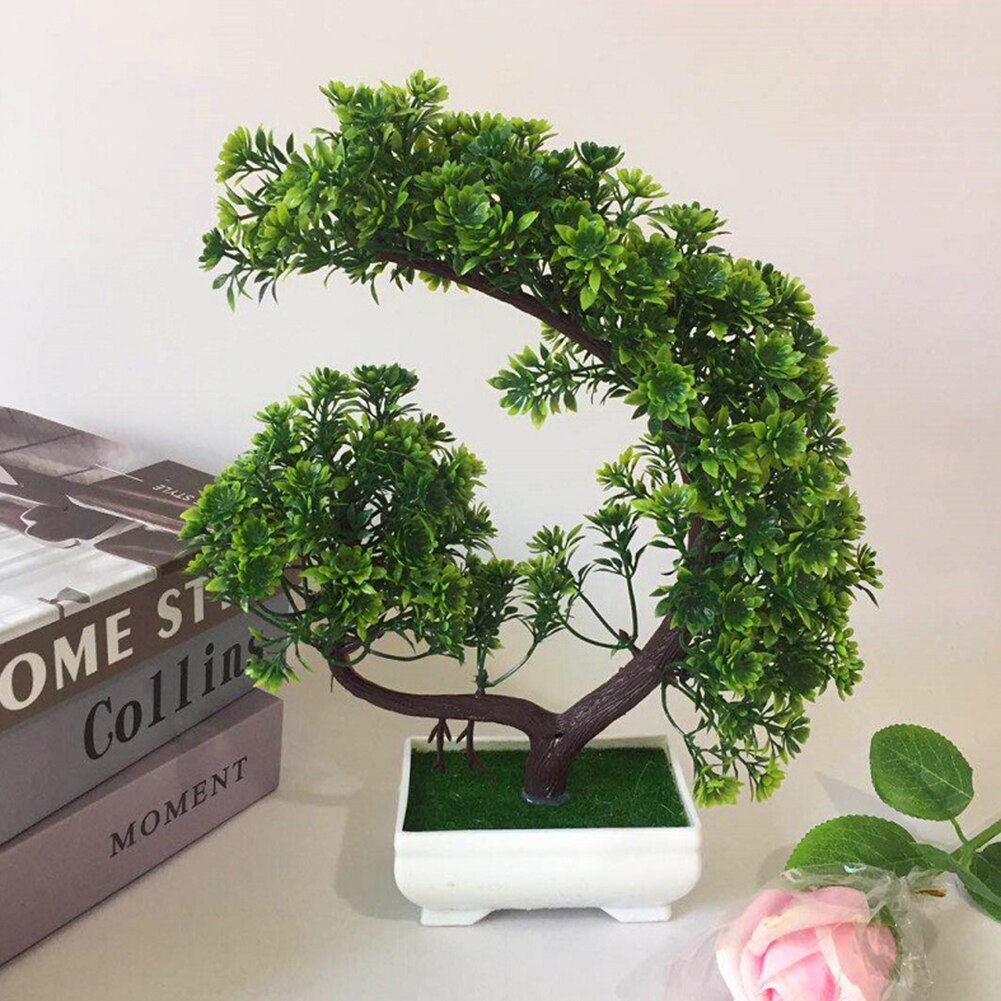 Kunstig blomst furu plante bonsai hage diy-fest hj... – Grandado