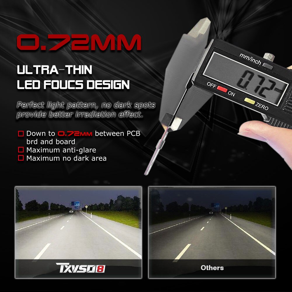 TXVSO8 H7 Led-leuchten für Auto Mini 6000K Scheinw... – Vicedeal